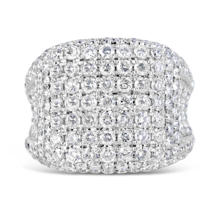 White Gold Diamond Gents Ring | Edwards & Davies Jewellers