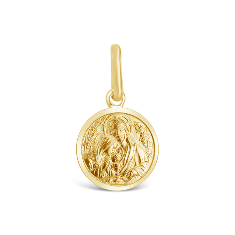 Gold Small First Communion Medallion | Edwards & Davies Jewellery