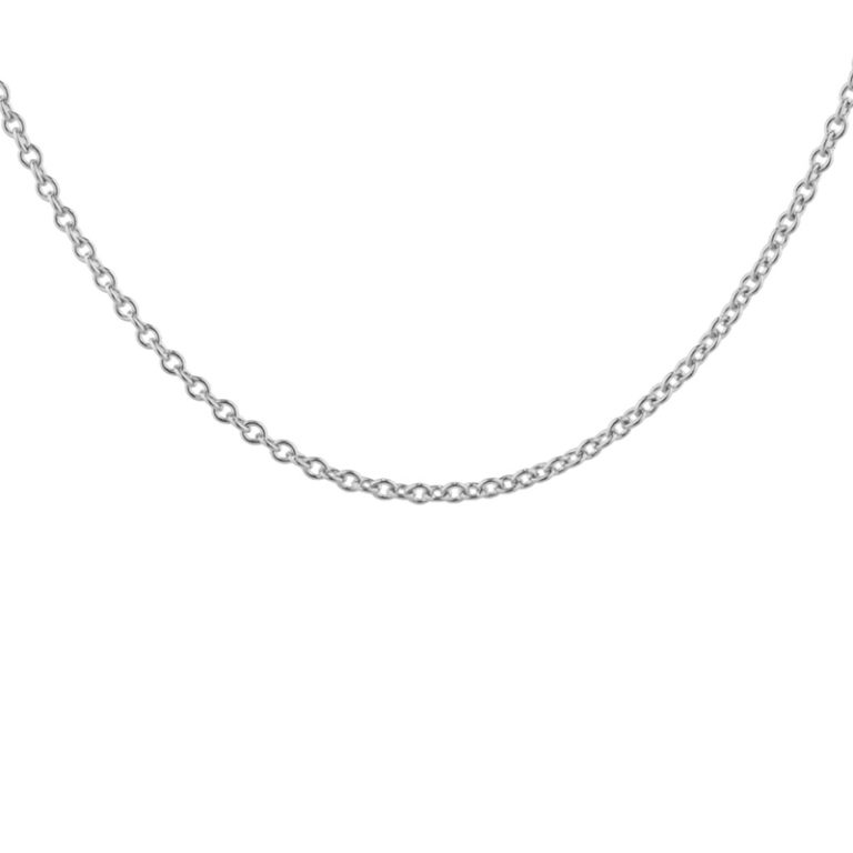 White Gold Fine Rolo Chain | Edwards & Davies Jewellery